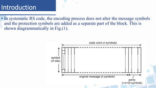 Reed Solomon encoder and decoder \ ريد سلمون | PPT