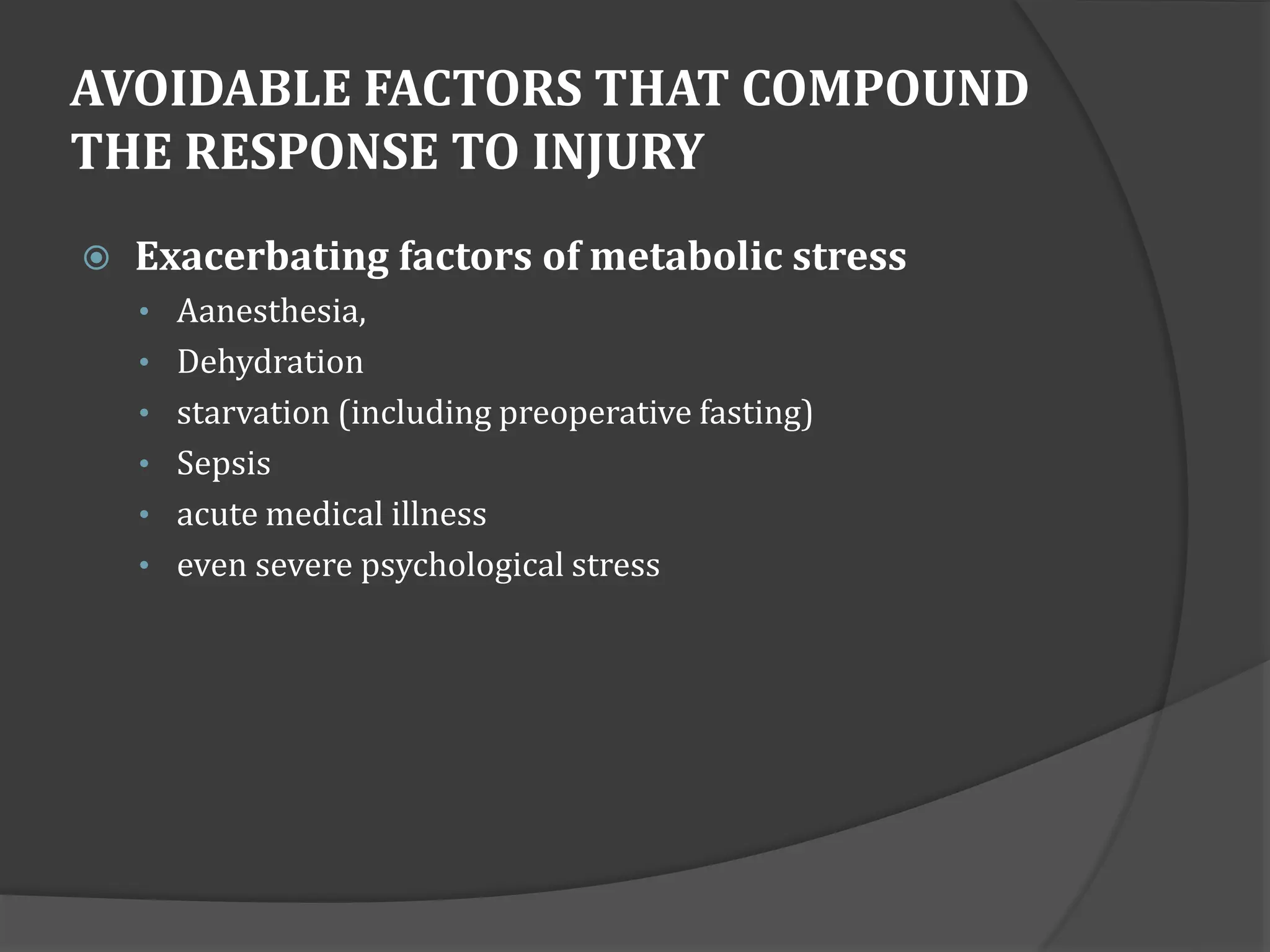 THE METABOLIC STRESS RESPONSE TO SURGERY AND TRAUMA.ppt