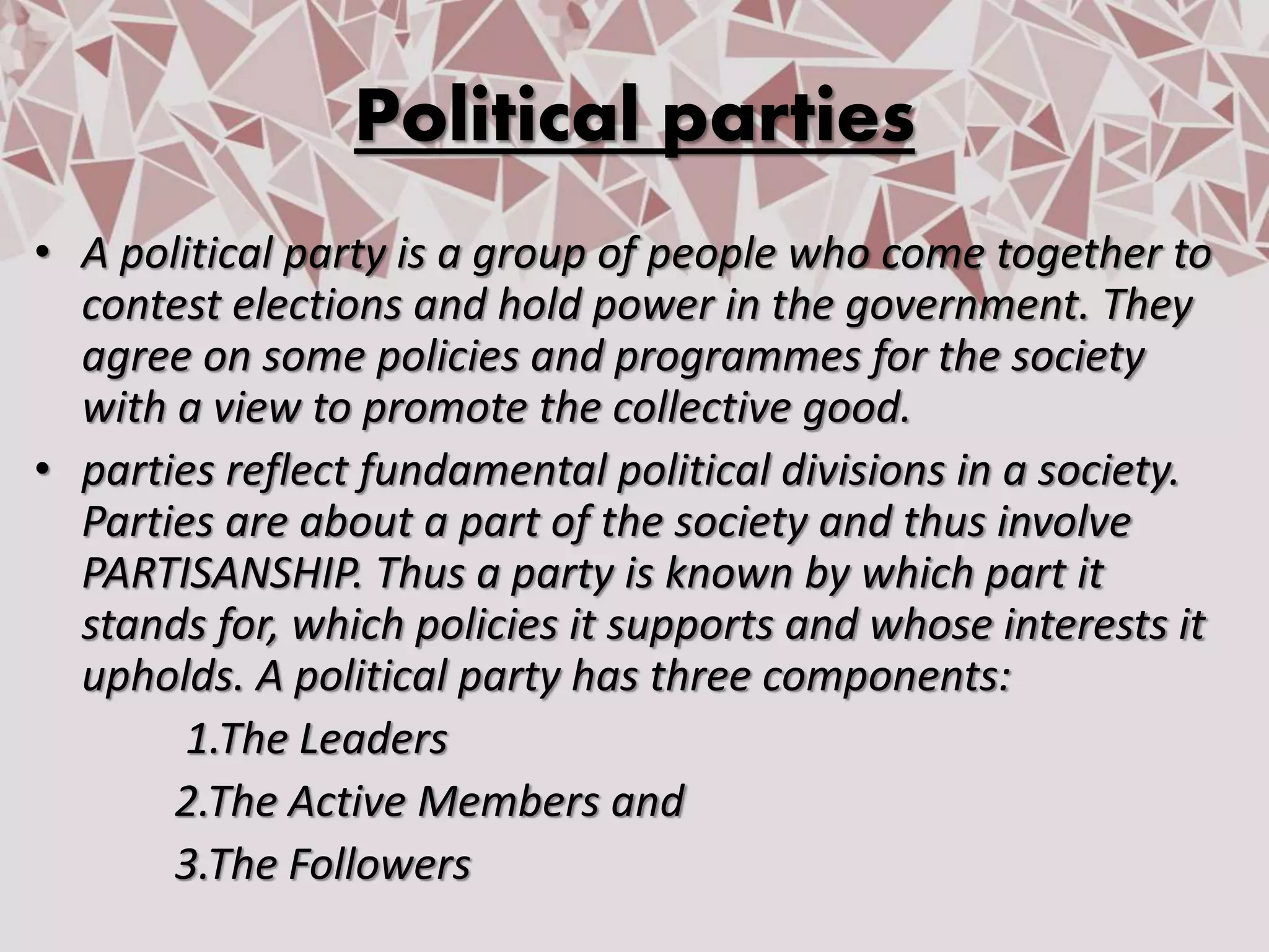 Political Parties class 10 civics PPT | PPTX