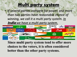 Political Parties class 10 civics PPT | PPTX