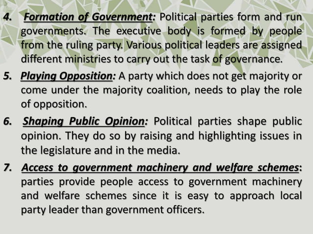 Political Parties class 10 civics PPT | PPTX | Civic affairs | Politics