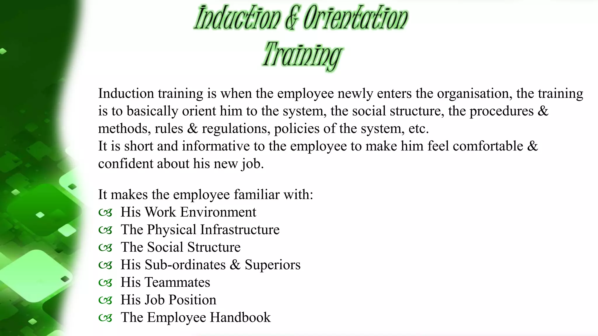 Recruitment, Selection & Training | PPTX