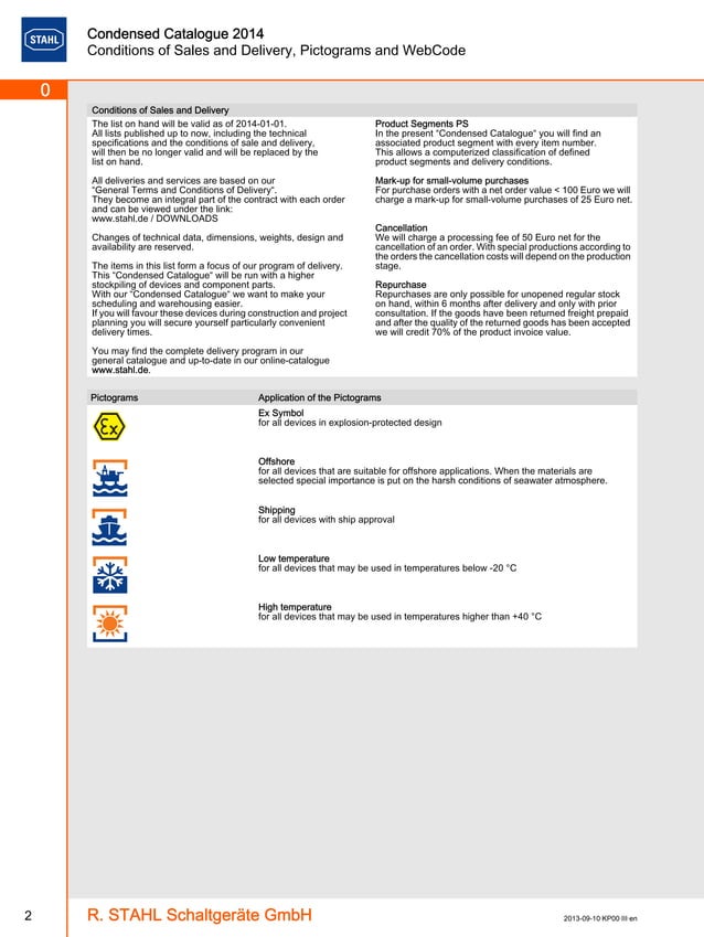R Stahl - 2014 Catalogue Explosion Proof Hazardous Area Electrical ...