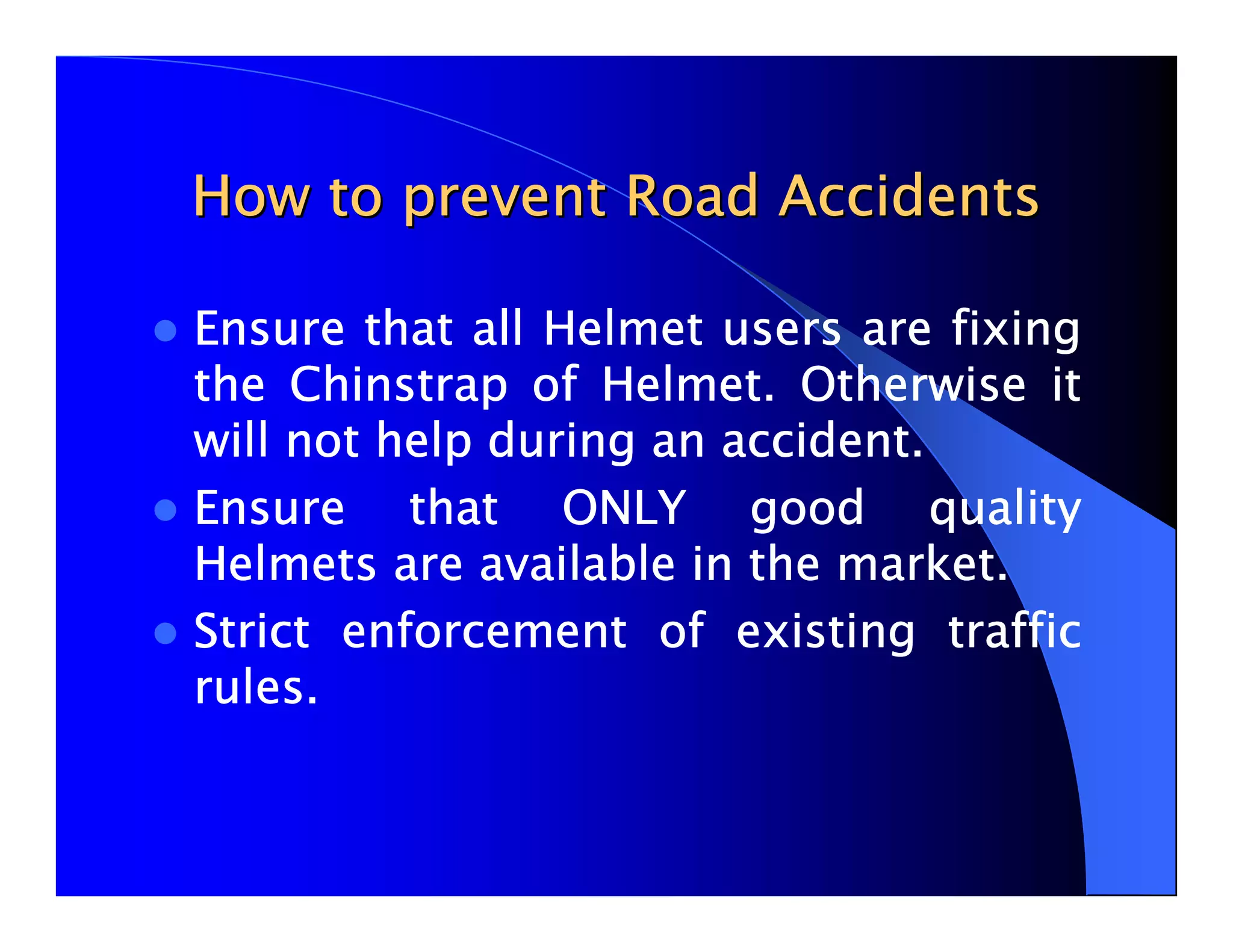 Road Safety Project PowerPoint Presentation, Road safety ppt pps pdf ...