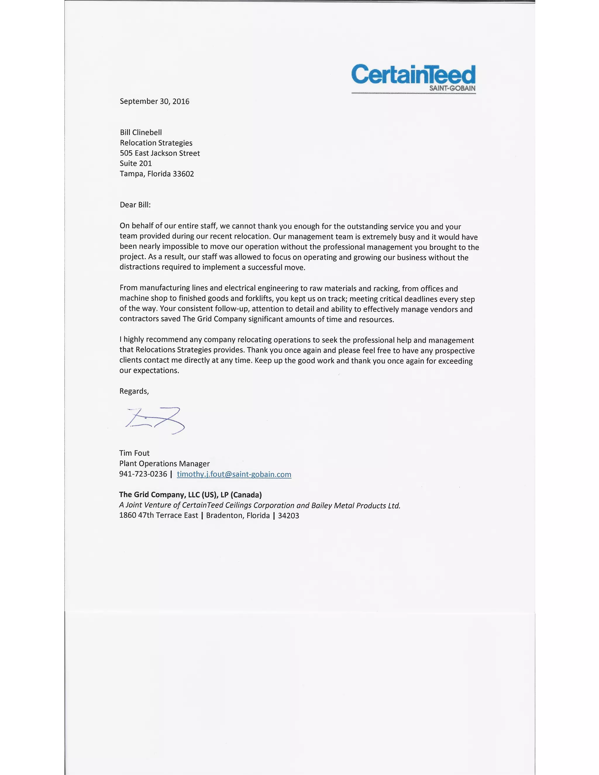 RST Reference Letter from the Grid Company | PDF