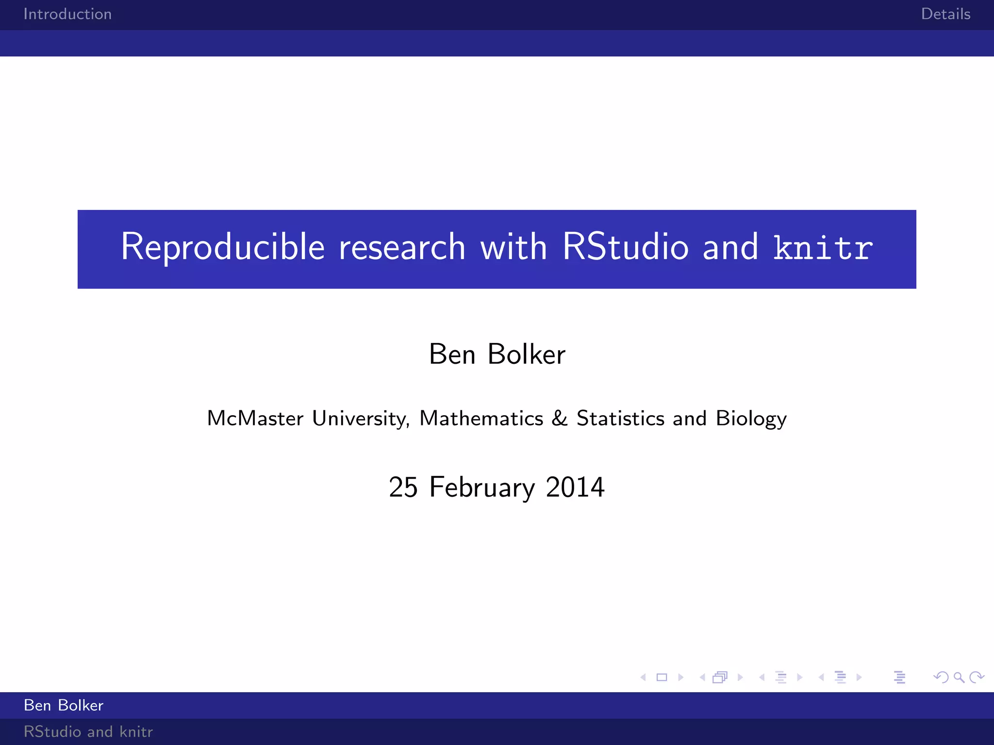 intro to knitr with RStudio | PDF