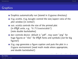 intro to knitr with RStudio | PPT