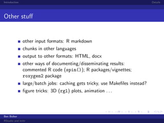 intro to knitr with RStudio | PPT