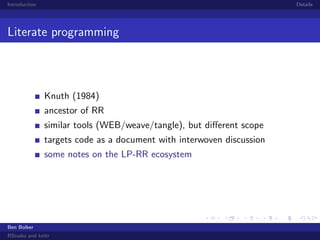 intro to knitr with RStudio | PDF