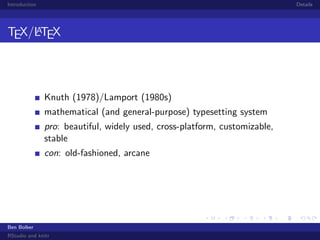 intro to knitr with RStudio | PDF