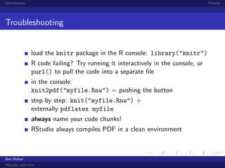 intro to knitr with RStudio | PDF