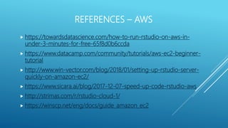 Using RStudio on AWS | PPTX | Cloud Computing | Internet