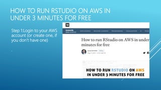 Using RStudio on AWS | PPTX | Cloud Computing | Internet