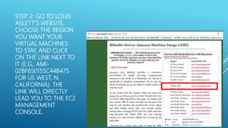 Using RStudio on AWS | PPTX | Cloud Computing | Internet
