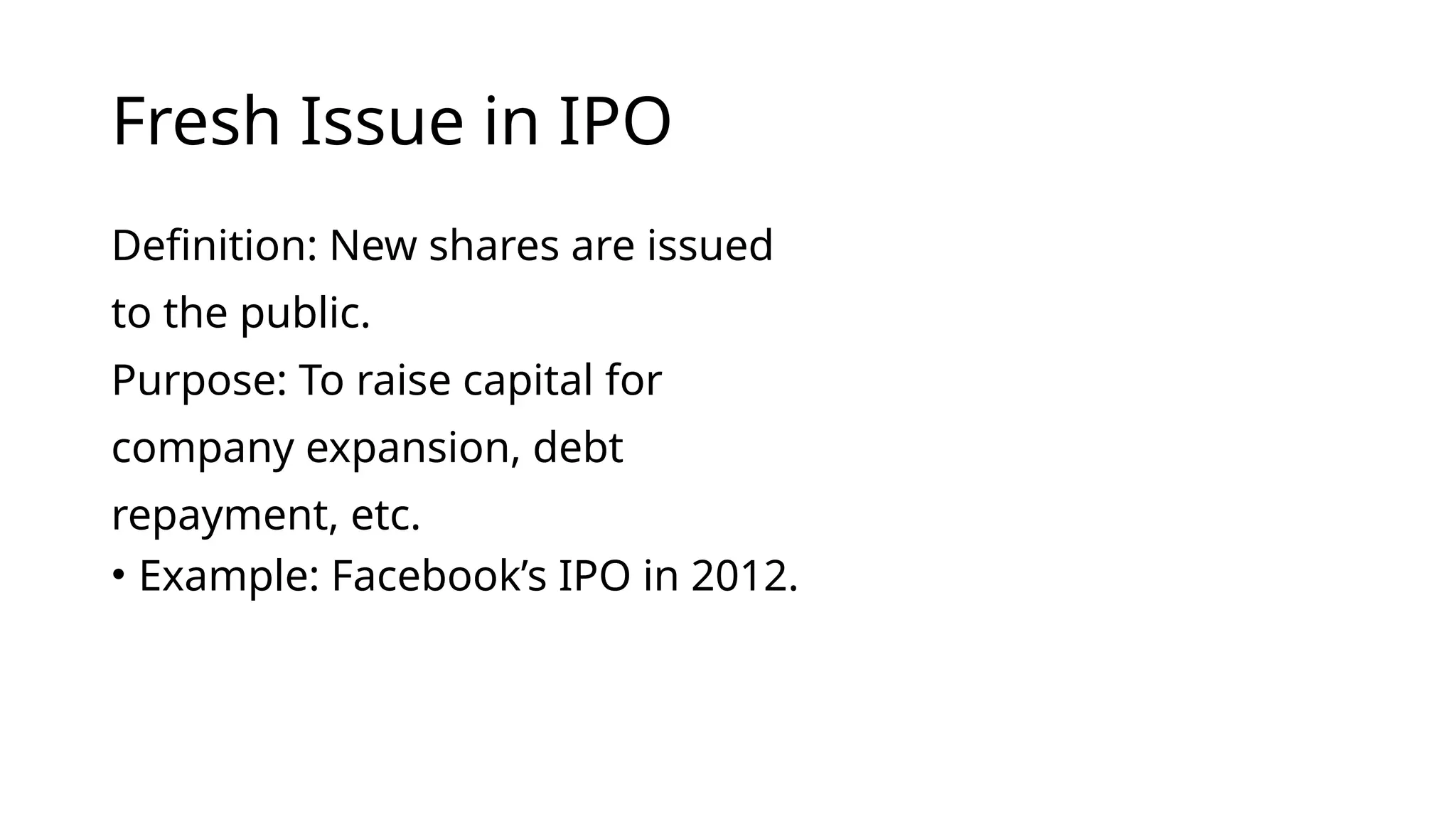 Basics of Securities Market - Types of Public issue and pricing | PPTX