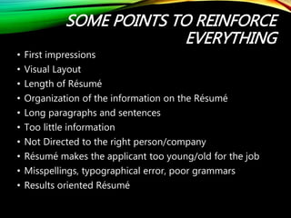 Résumé and Application Letter | PPTX