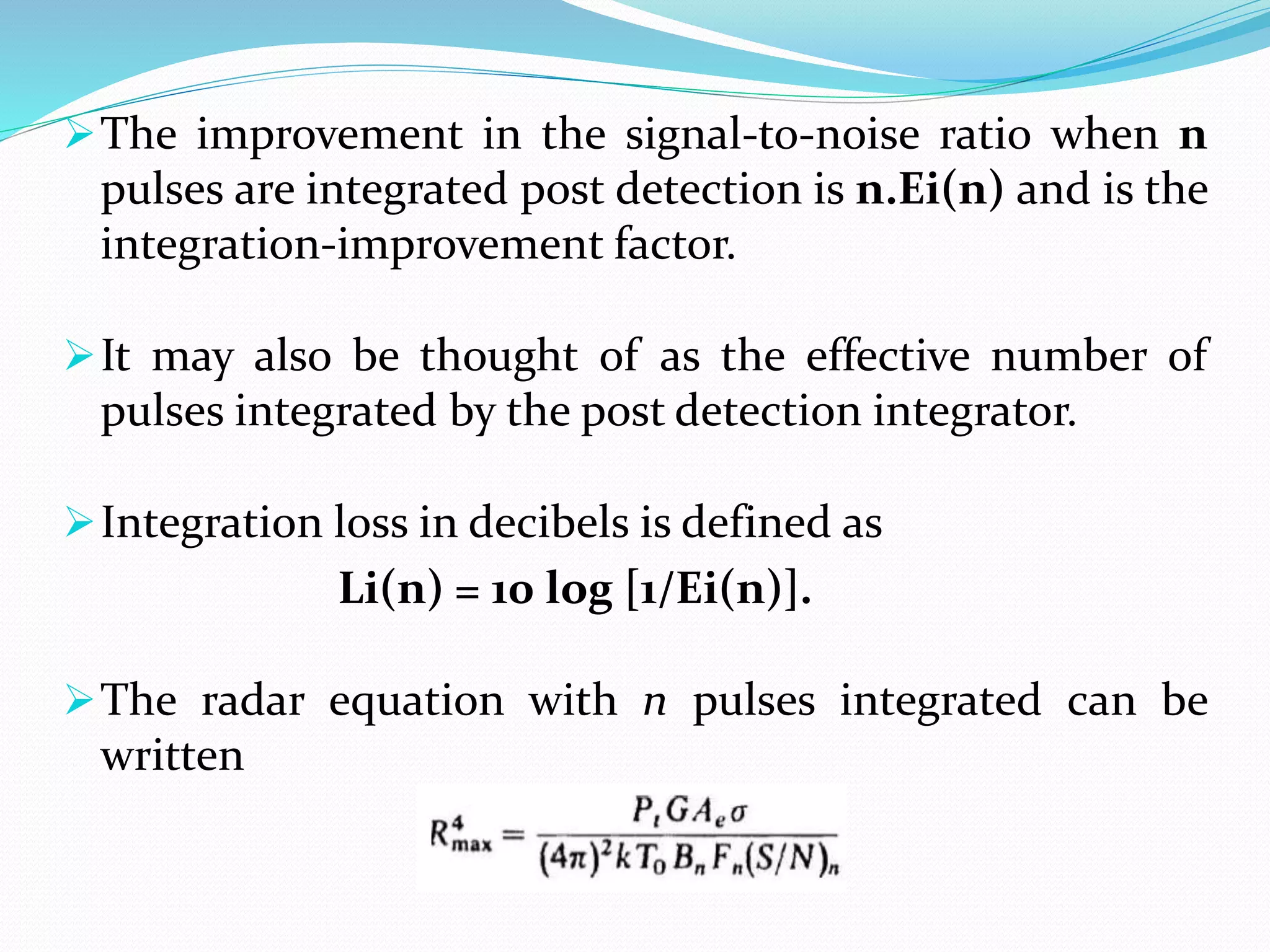 Radar Systems -Unit- I : Radar Equation | PPTX
