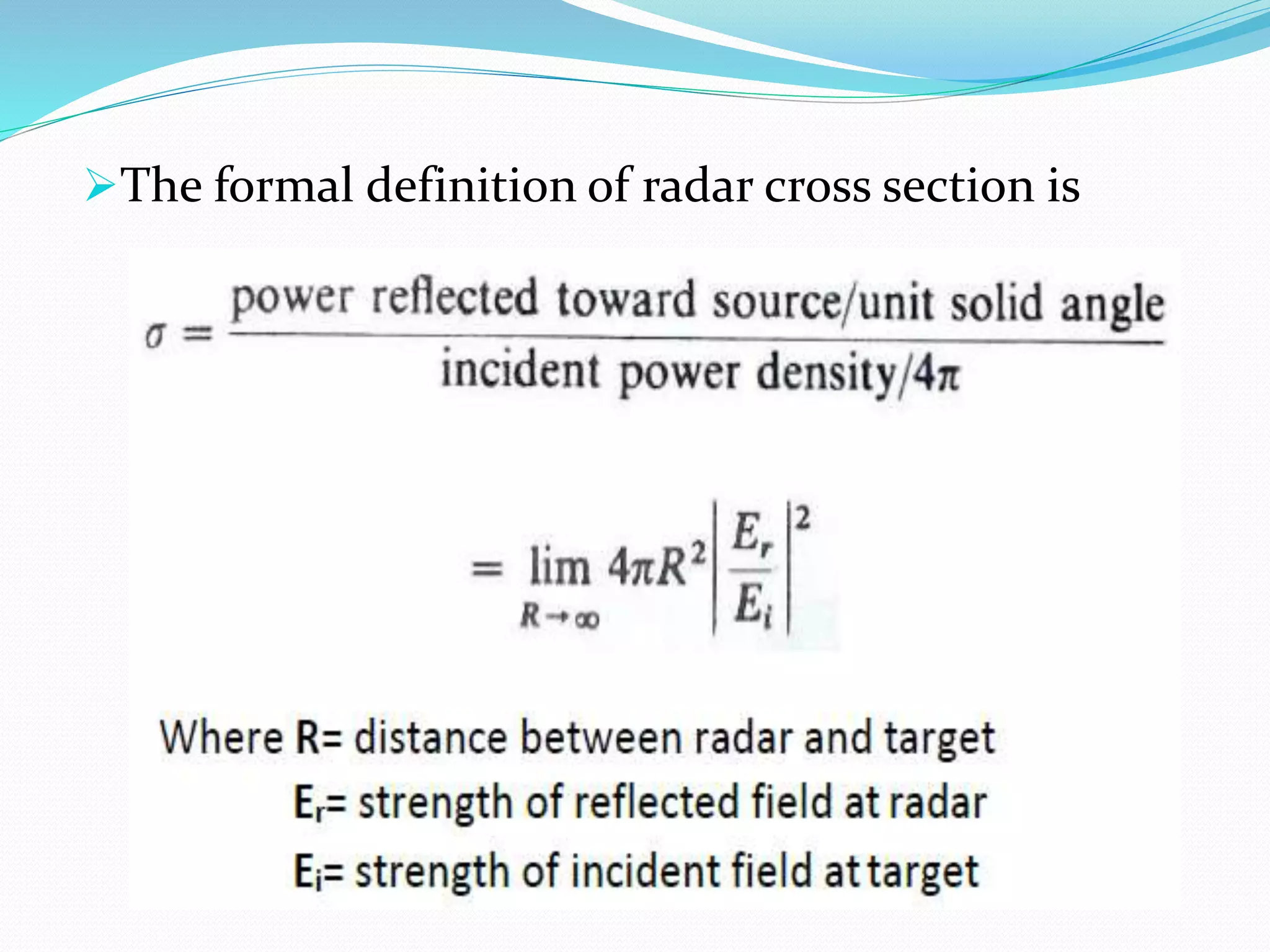 Radar Systems -Unit- I : Radar Equation | PPTX