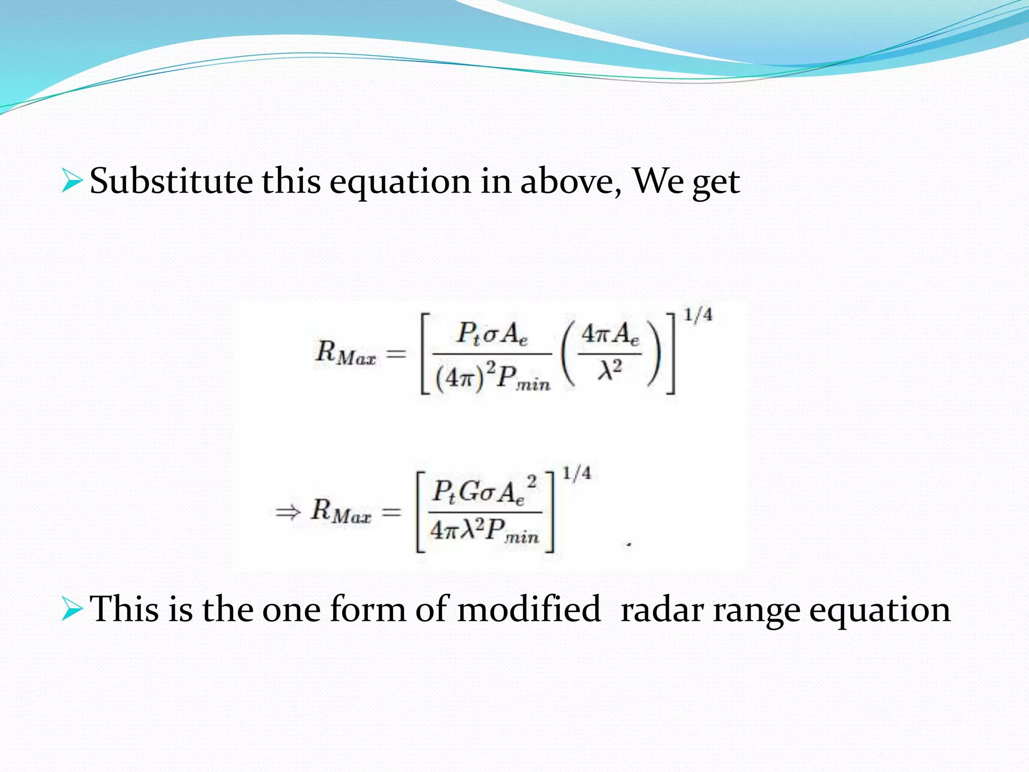 Radar Systems -Unit- I : Radar Equation | PPTX | Digital Audio ...