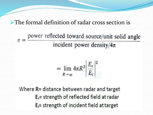 Radar Systems -Unit- I : Radar Equation | PPTX | Digital Audio ...