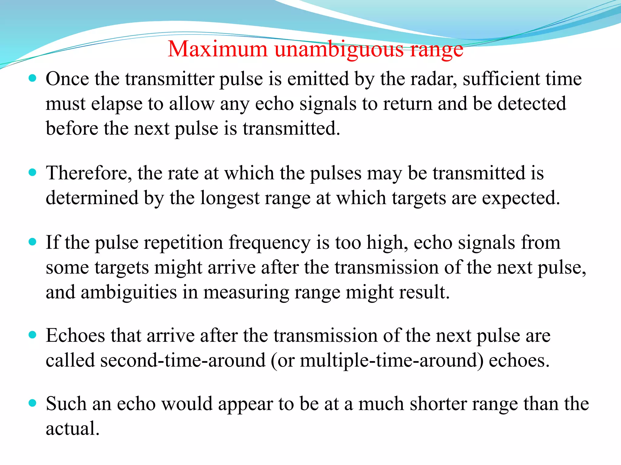 Radar Systems- Unit- I : Basics of Radar | PPTX