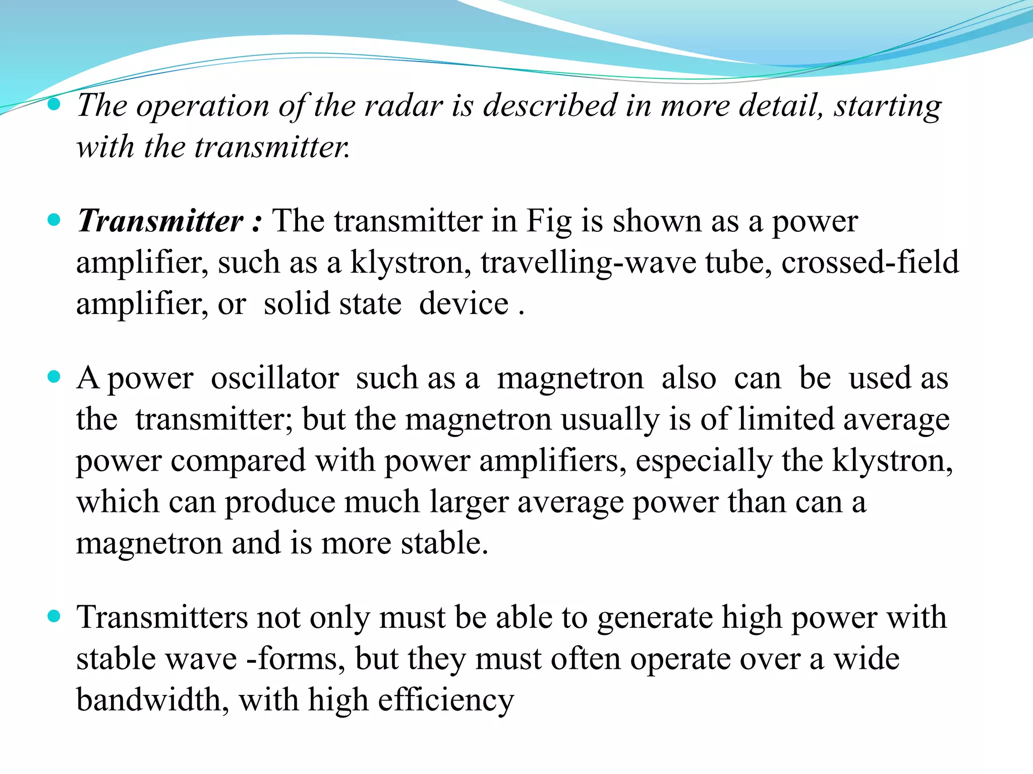 Radar Systems- Unit- I : Basics of Radar | PPTX