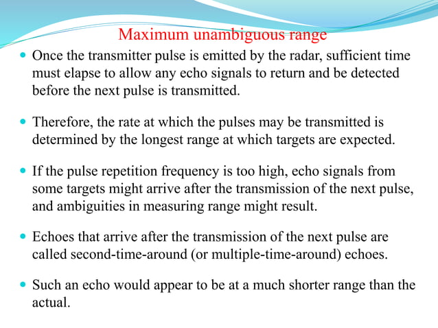 Radar Systems- Unit- I : Basics of Radar | PPTX | Physics | Science