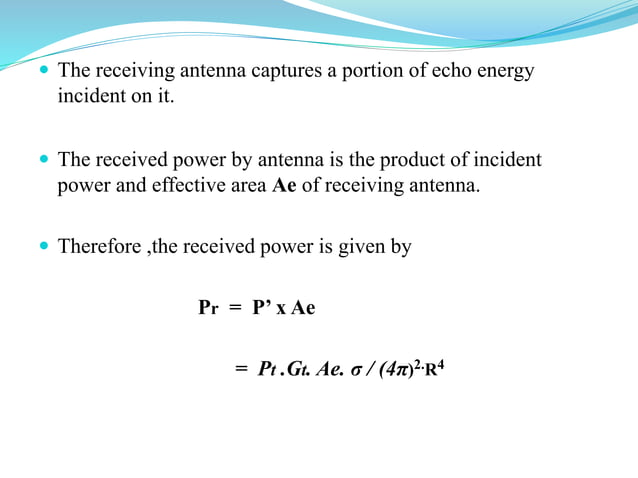 Radar Systems- Unit- I : Basics of Radar | PPTX | Physics | Science
