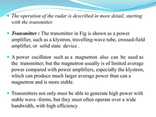 Radar Systems- Unit- I : Basics of Radar | PPTX