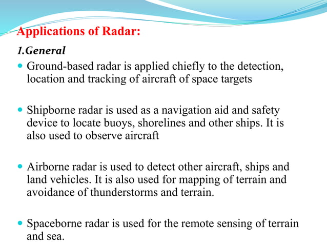Radar Systems- Unit- I : Basics of Radar | PPTX | Physics | Science
