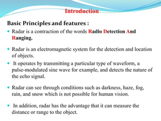 Radar Systems- Unit- I : Basics of Radar | PPTX
