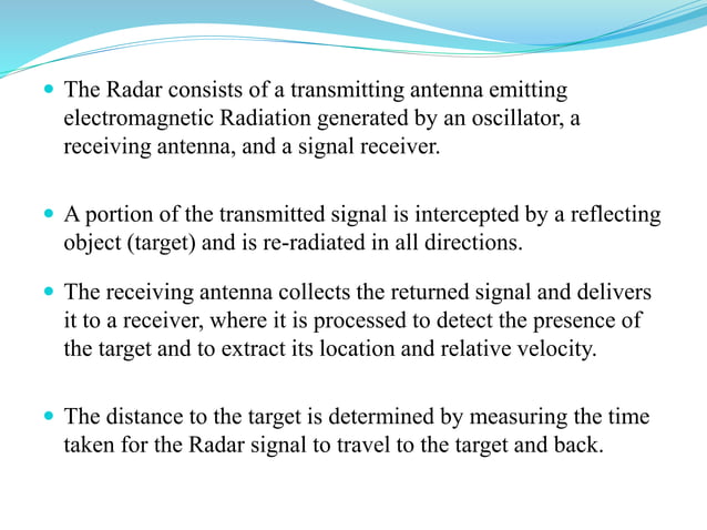Radar Systems- Unit- I : Basics of Radar | PPTX | Physics | Science
