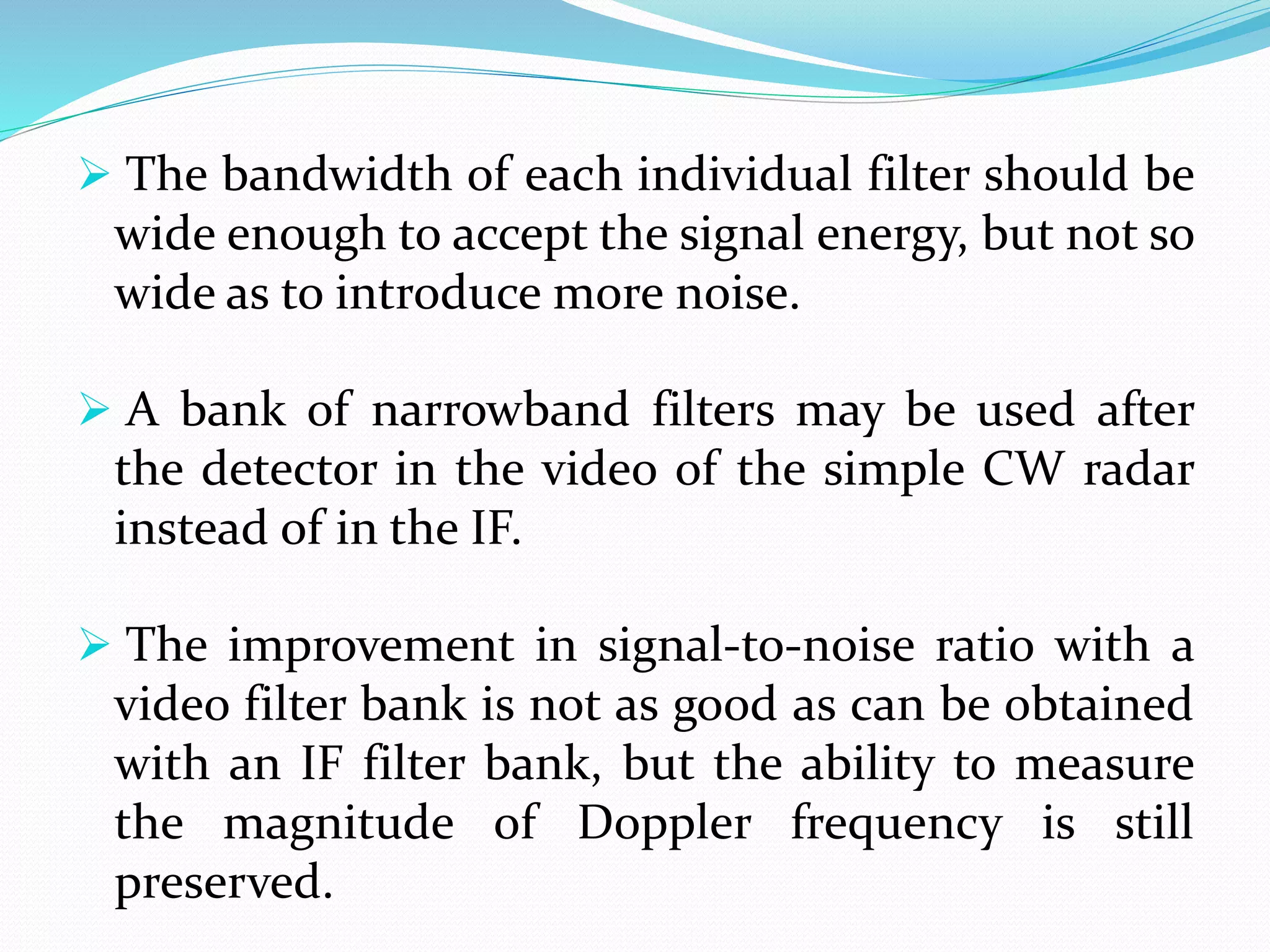 Radar Systems Unit Ii Cw And Frequency Modulated Radar Ppt