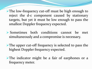 Radar Systems- Unit-II : CW and Frequency Modulated Radar | PPTX