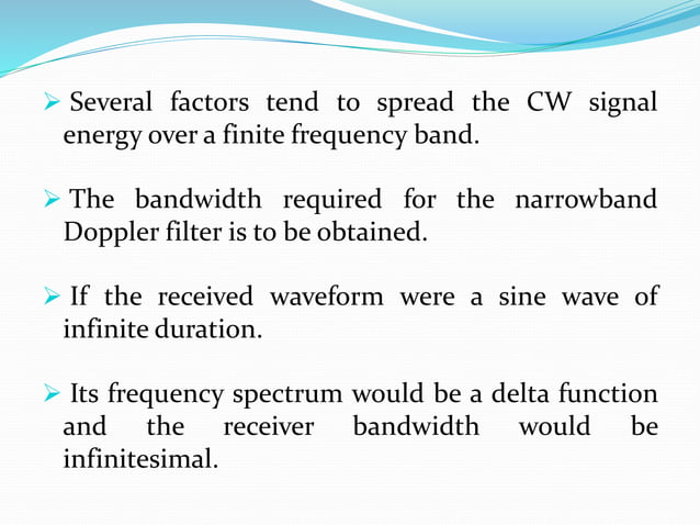 Radar Systems- Unit-II : CW and Frequency Modulated Radar | PPTX ...