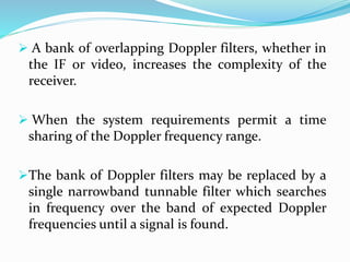 Radar Systems- Unit-II : CW and Frequency Modulated Radar | PPTX