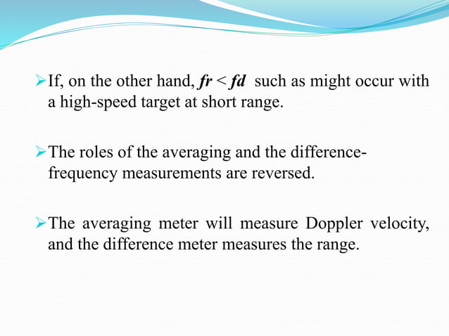 Radar Systems- Unit-II : CW and Frequency Modulated Radar | PPTX ...