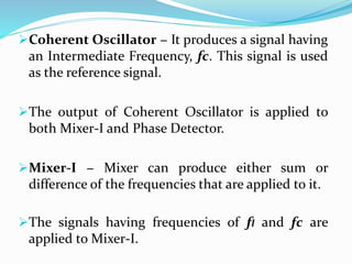 Radar Systems- Unit-III : MTI and Pulse Doppler Radars | PDF