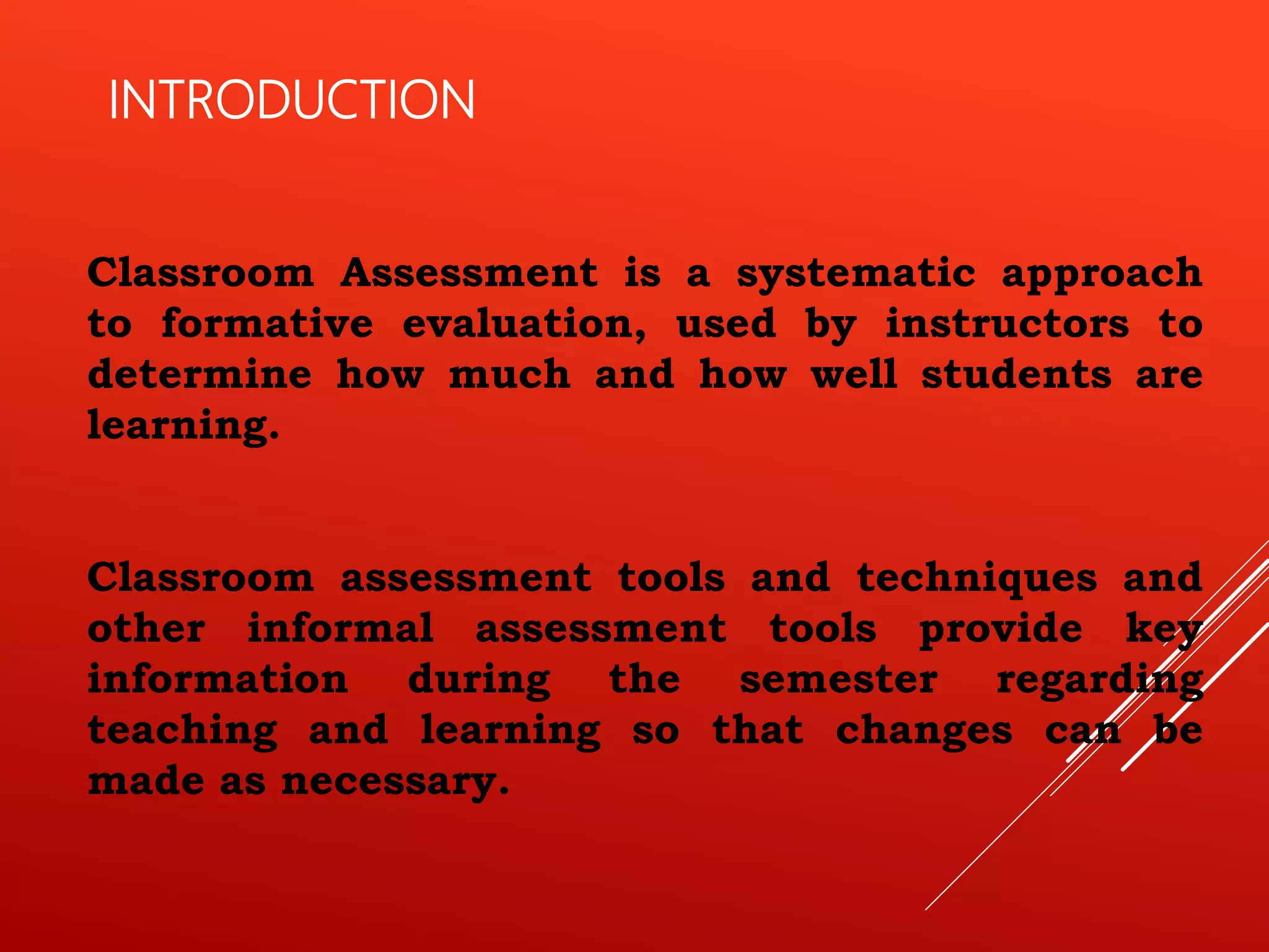 Tools and Techniques for assessment for learning | PPTX
