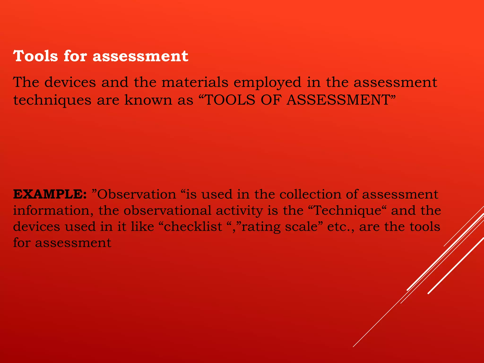 Tools and Techniques for assessment for learning | PPTX
