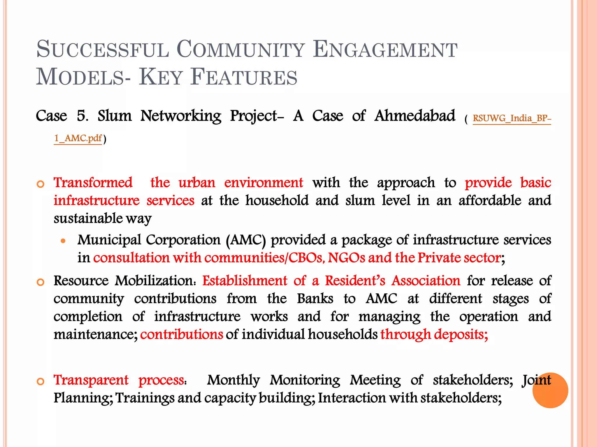 Best Practices in community engagement in slum rehabilitation in India ...