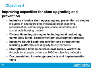 Citywide slum upgrading towards the implementation of the SDG 11.1 - Ms ...