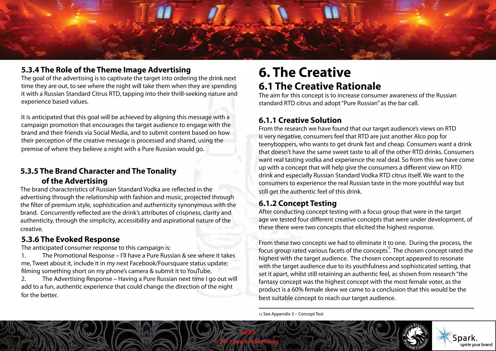 Russian Standard Vodka - Advertising Research, Proposal, Media Plan, Sample Creative ...