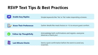 Mastering RSVP via Text: A Comprehensive Guide to Sending and Responding to RSVPs | PPTX