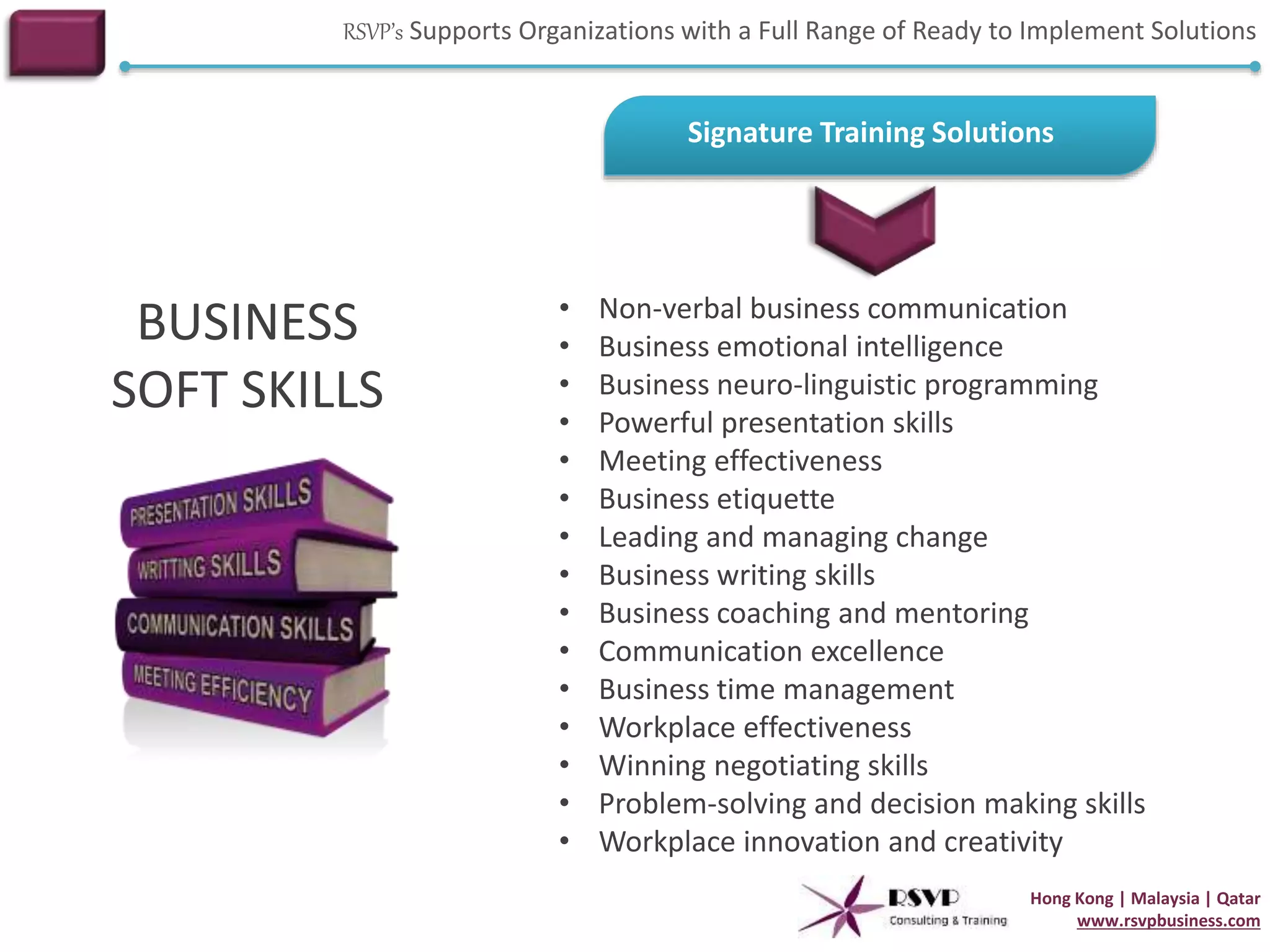 RSVP Training Capabilities Overview | PPTX