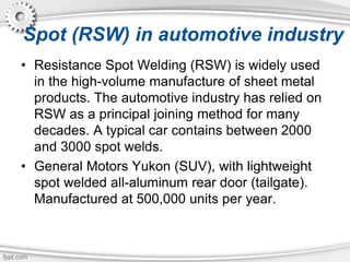 Resistance welding of aluminium and aluminium alloys (Group 16) | PPT