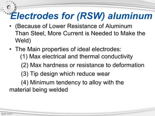 Resistance welding of aluminium and aluminium alloys (Group 16) | PPT