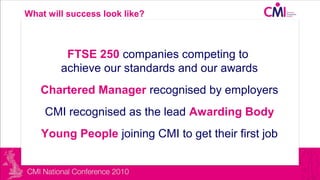 CMI Conference 2010 - Ruth Spellman | PPT