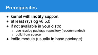 Using Wildcards with rsyslog's File Monitor imfile | PPTX