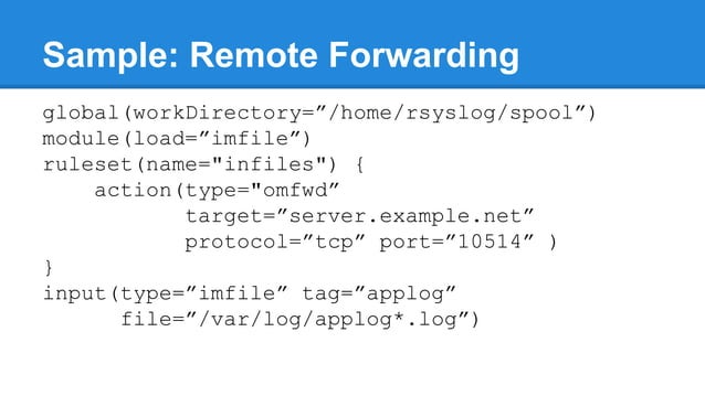 Using Wildcards with rsyslog's File Monitor imfile | PPTX
